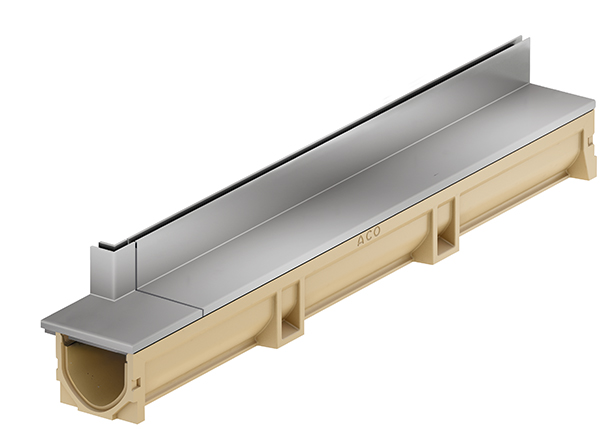 ACO Euroline Discreet Inox, afvoergoot met een fijne sleuf