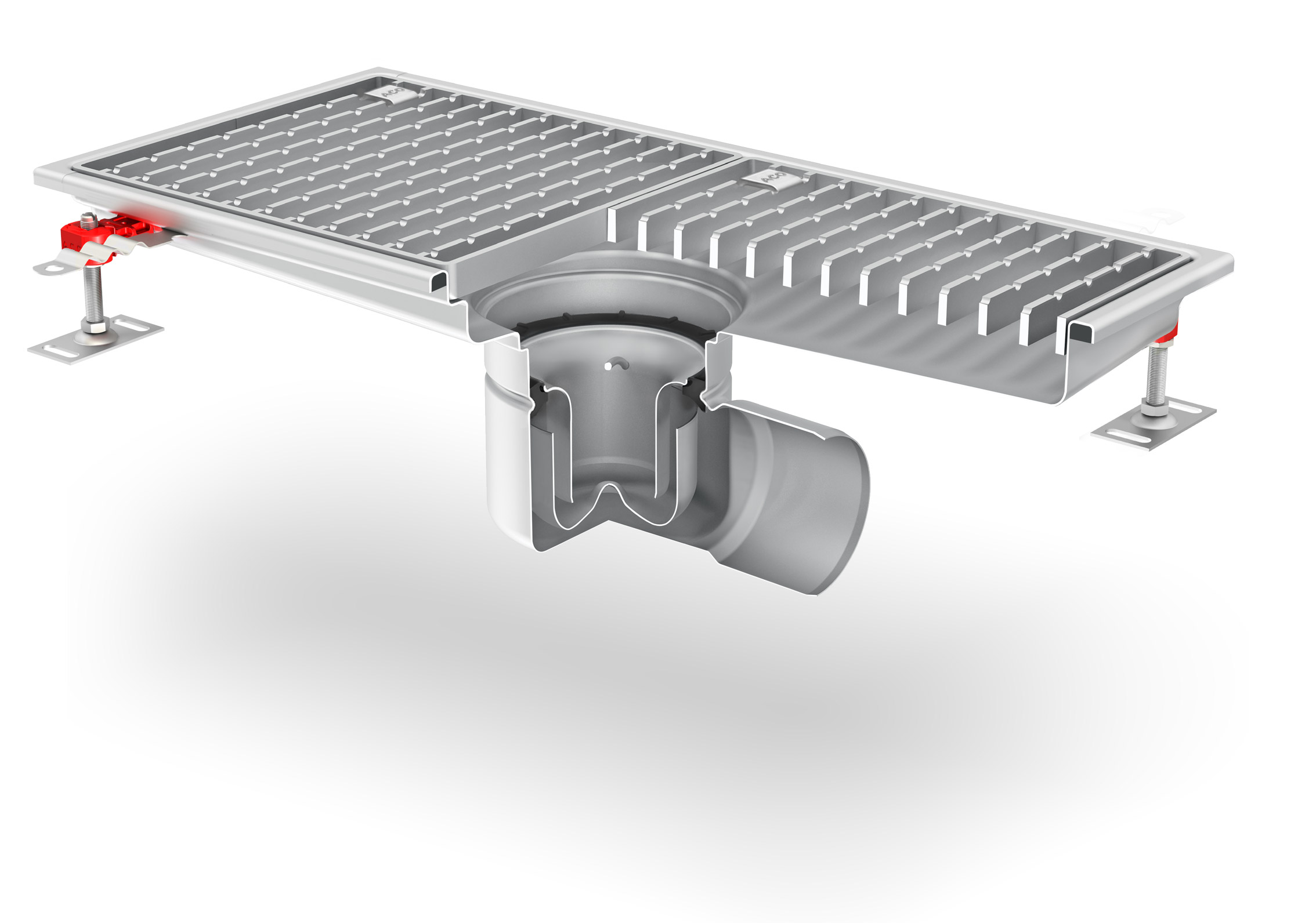 Siphons de sol et caniveaux en inox pour industrie alimentaire et cuisines