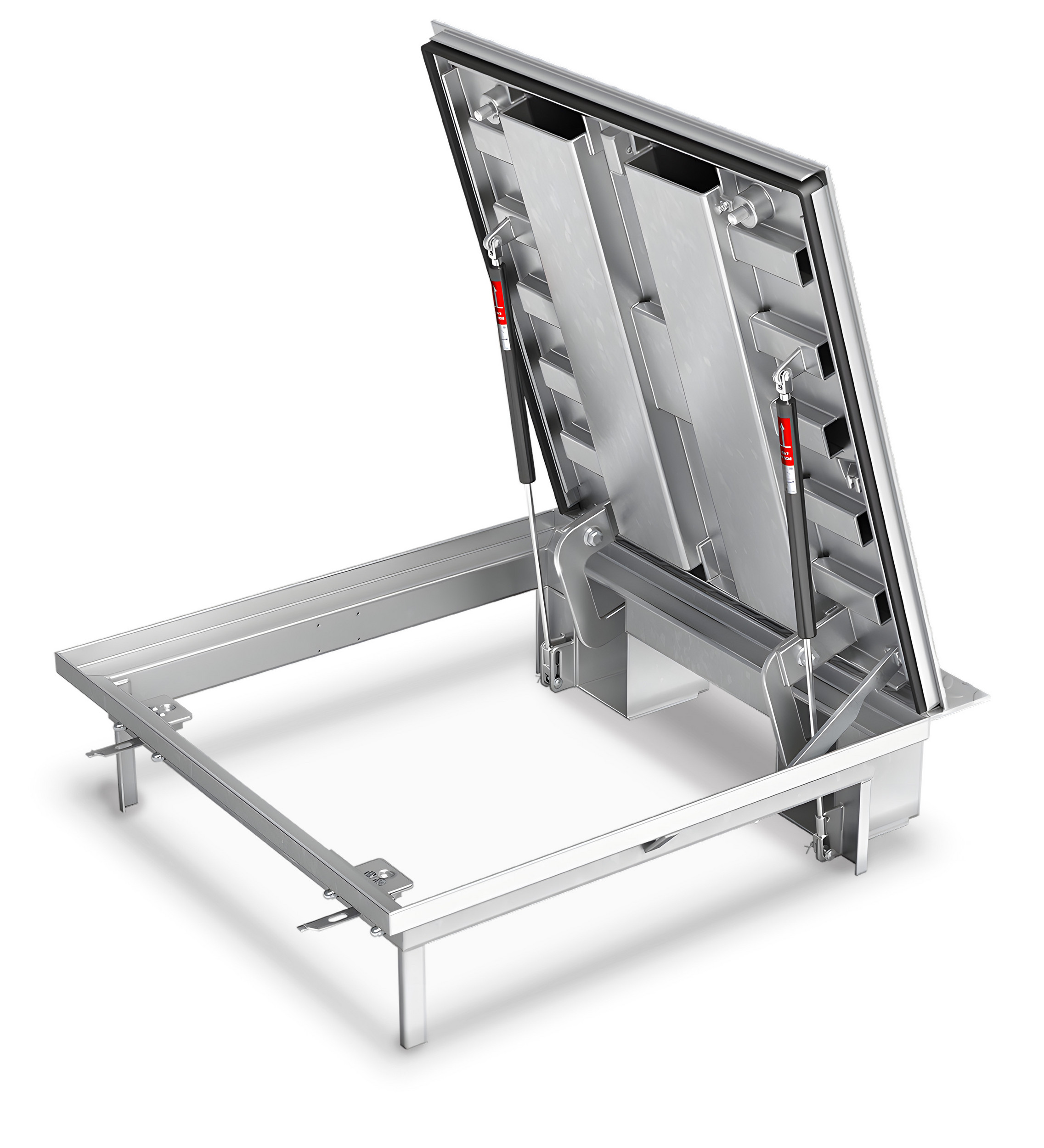 Servokat-GD (Smart), couvercle industriel en tôle larmée avec ouverture assistée