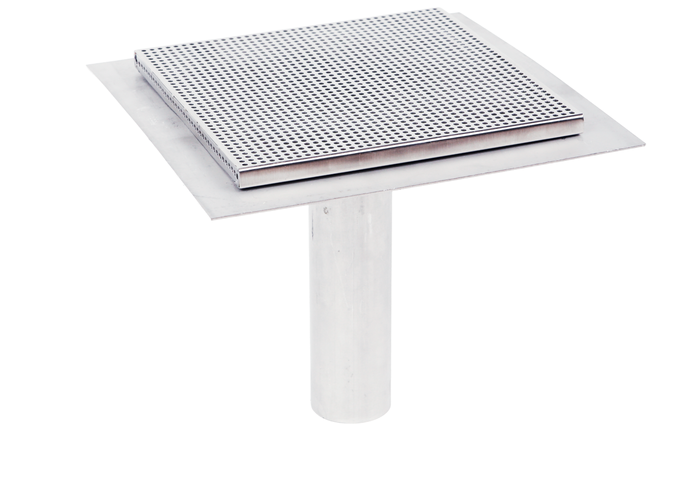 Avaloir de balcon en inox avec bride de collage – étanche et grille ...